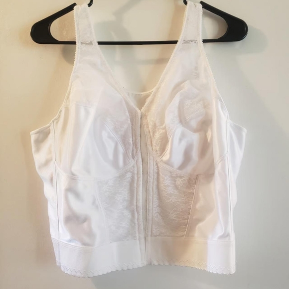 Intimates & Sleepwear | Womens Exquisite Form White Lacey Control Top ...